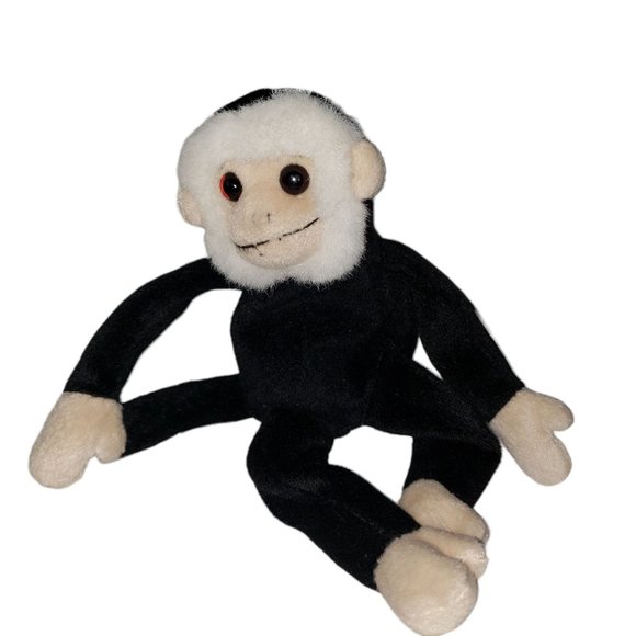 Ty | Toys | Ty Beanie Baby Mooch The Monkey Plush Stuffed Black White ...